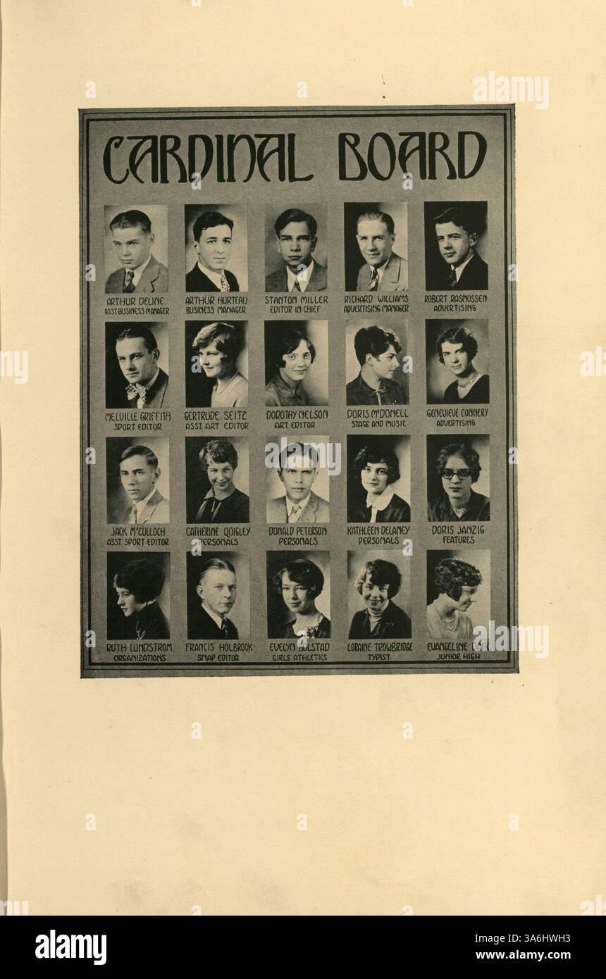 The Cardinal Yearbook from Marshall High School, 1928, provides a ...
