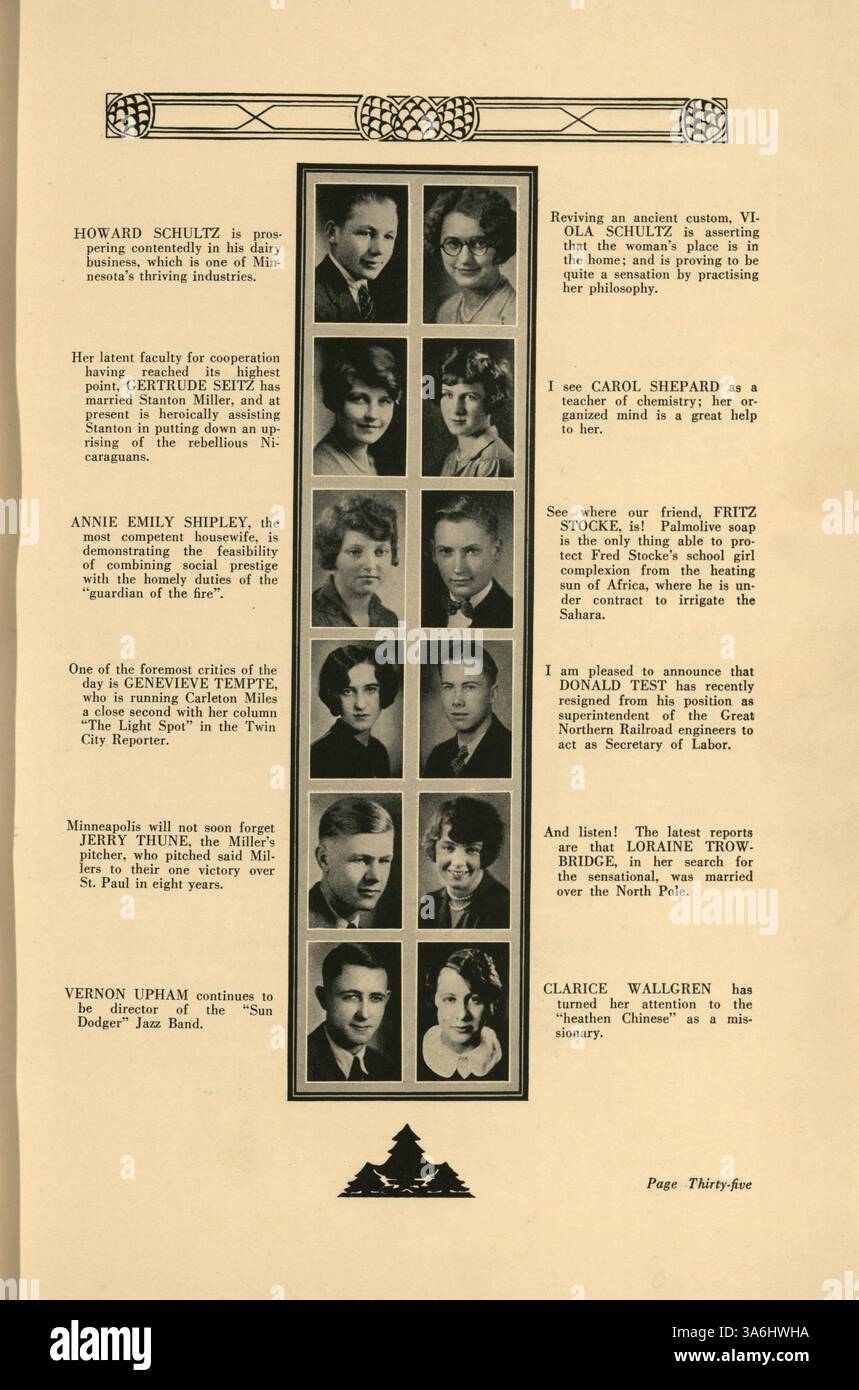 The 1928 Cardinal Yearbook from Marshall High School highlights the ...