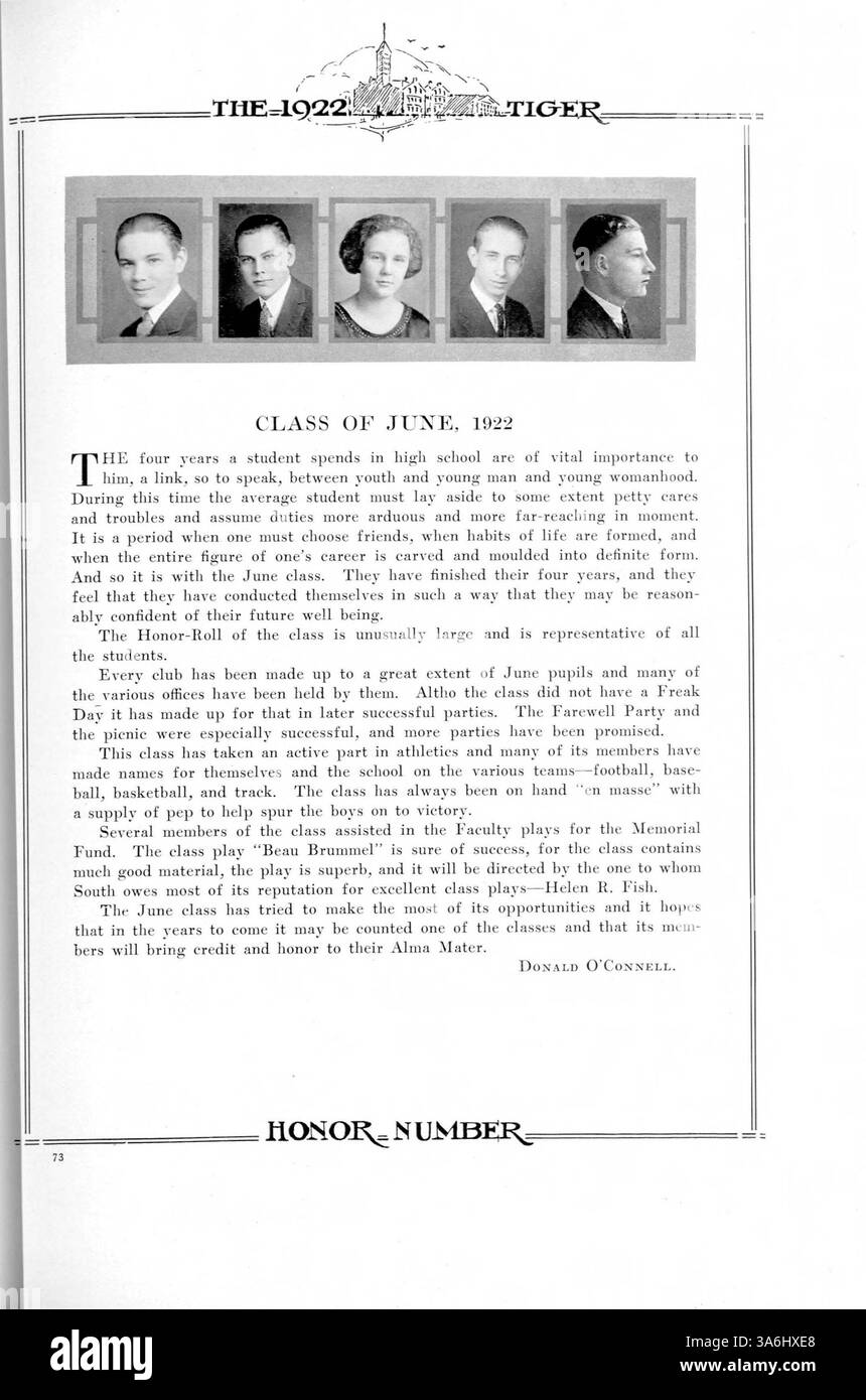 This yearbook from South High School in 1922 captures the key moments ...