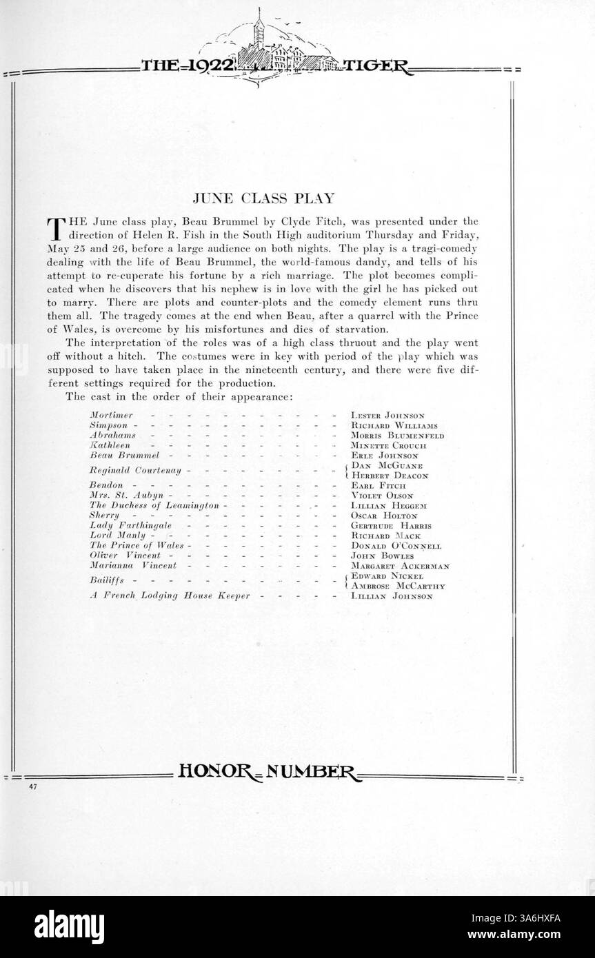 South High’s Tiger Yearbook from 1922 captures key events from the 1921 ...