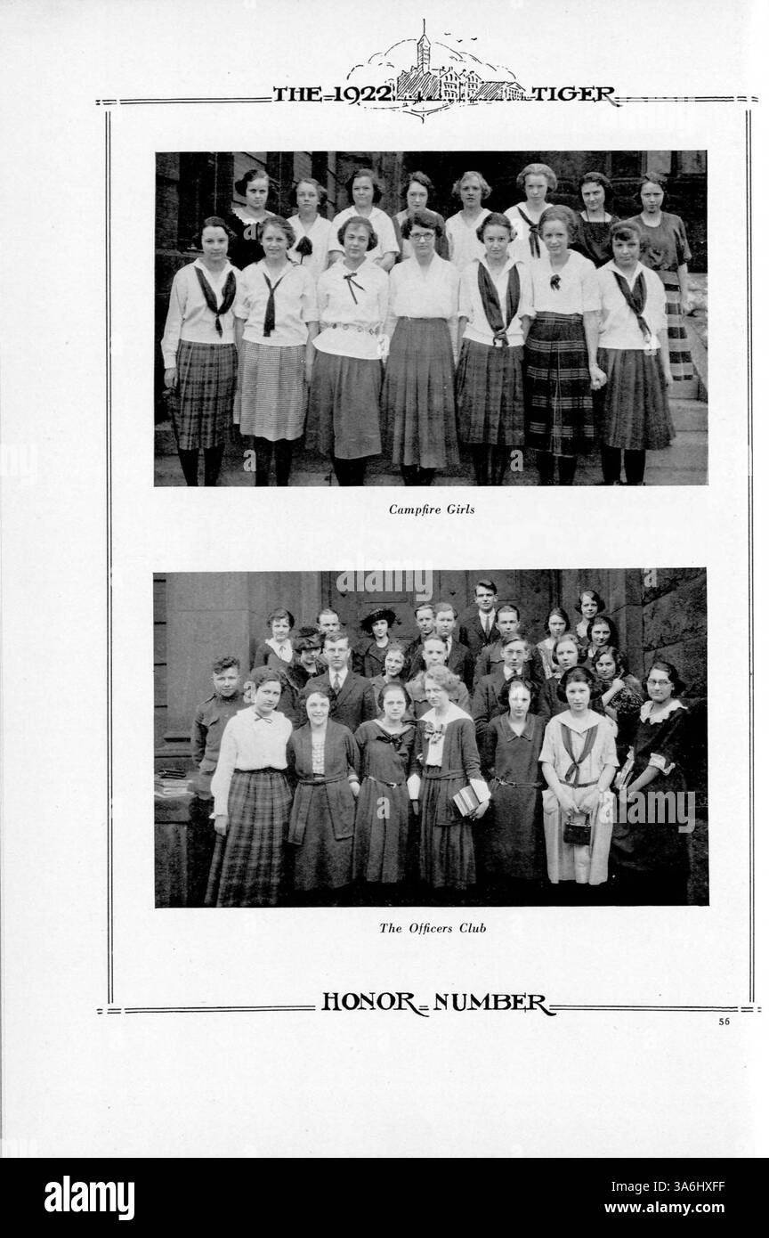 South High’s 1922 Yearbook, Tiger, documents the 1921-1922 school year, including student ...