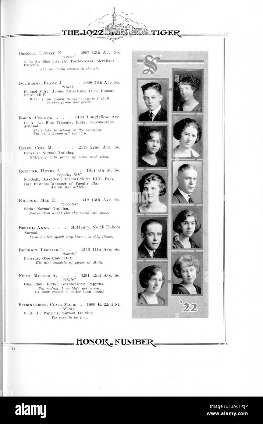 This 1922 south high yearbook documents the various school activities ...