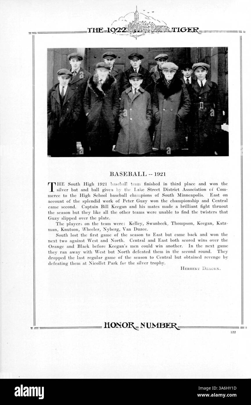 The 'Tiger' Yearbook of 1922 documents the key events, including ...