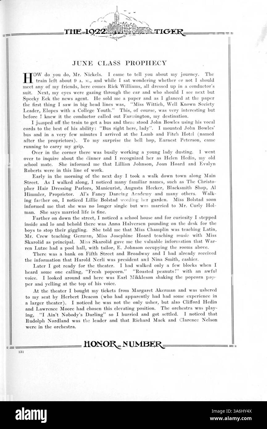 The 'Tiger' Yearbook from South High School, 1922, captures academic highlights, athletic ...