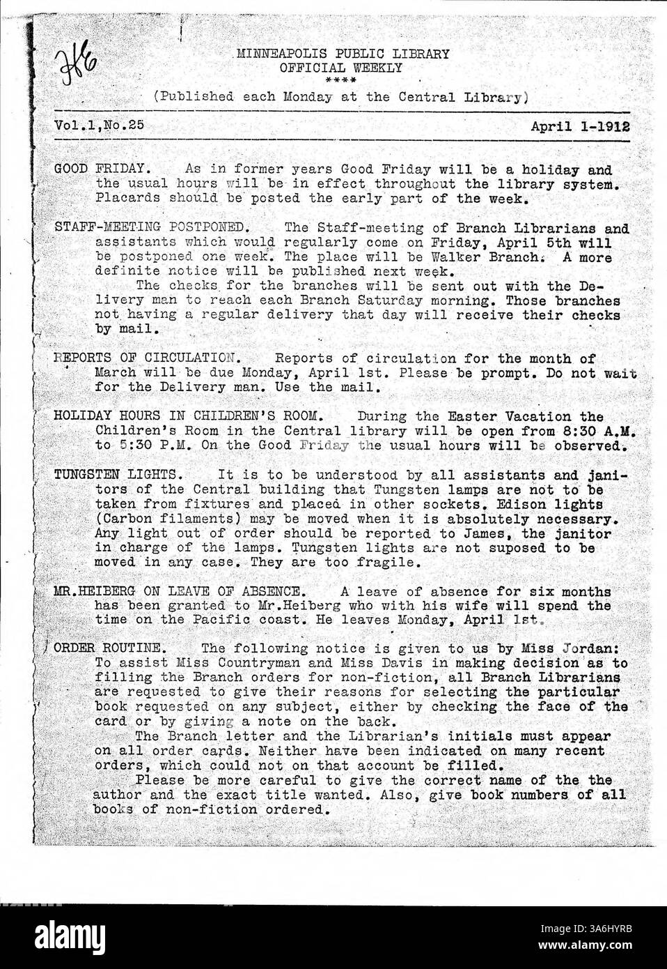 The 1912 Minneapolis Public Library Official Bulletin offers weekly ...