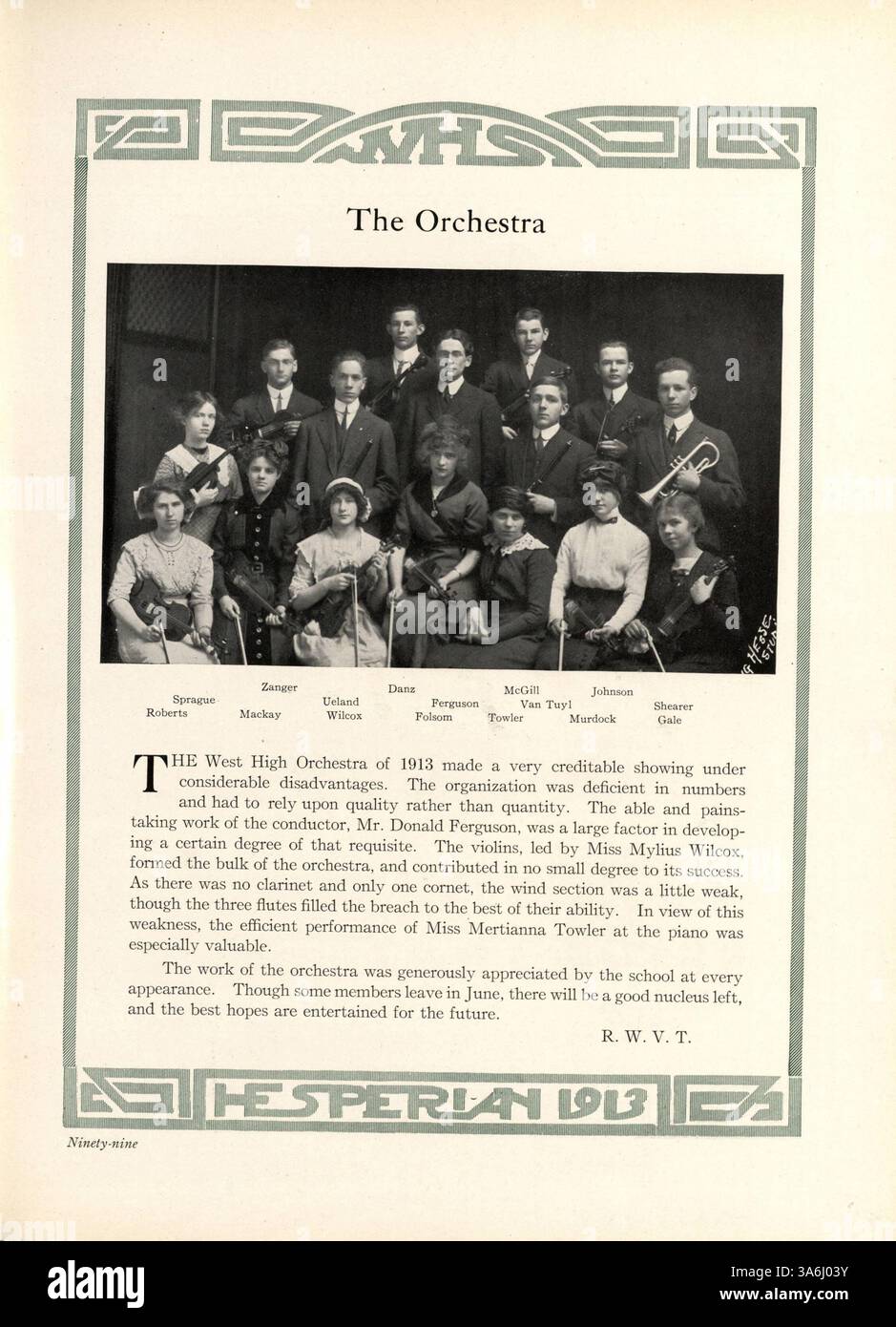 The 1913 Hesperian Yearbook features West High's student body, faculty ...