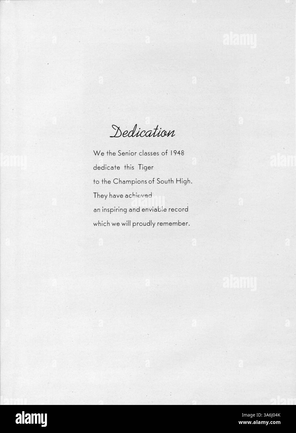 This 1948 South High yearbook, 'Tiger', documents the students, clubs ...