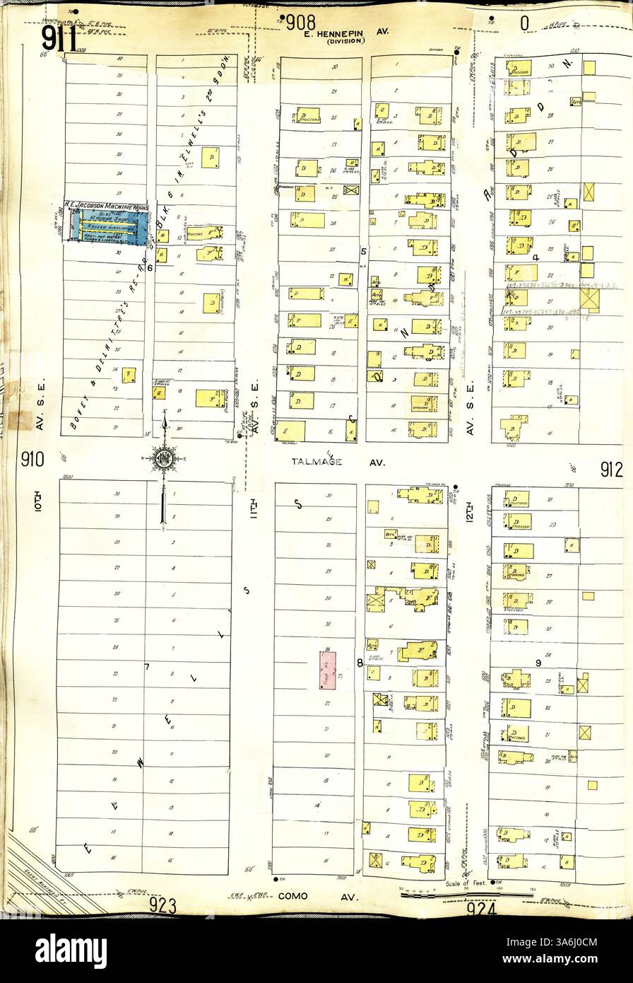 The Sanborn Fire Insurance Maps of Minneapolis, Volume 8, provide an in ...