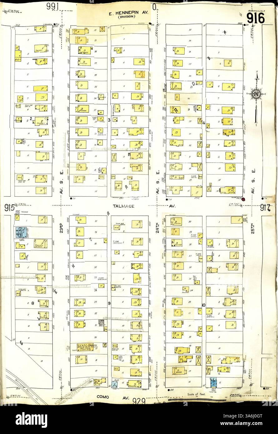 Sanborn Fire Insurance Maps, Volume 8, track the growth of Minneapolis ...