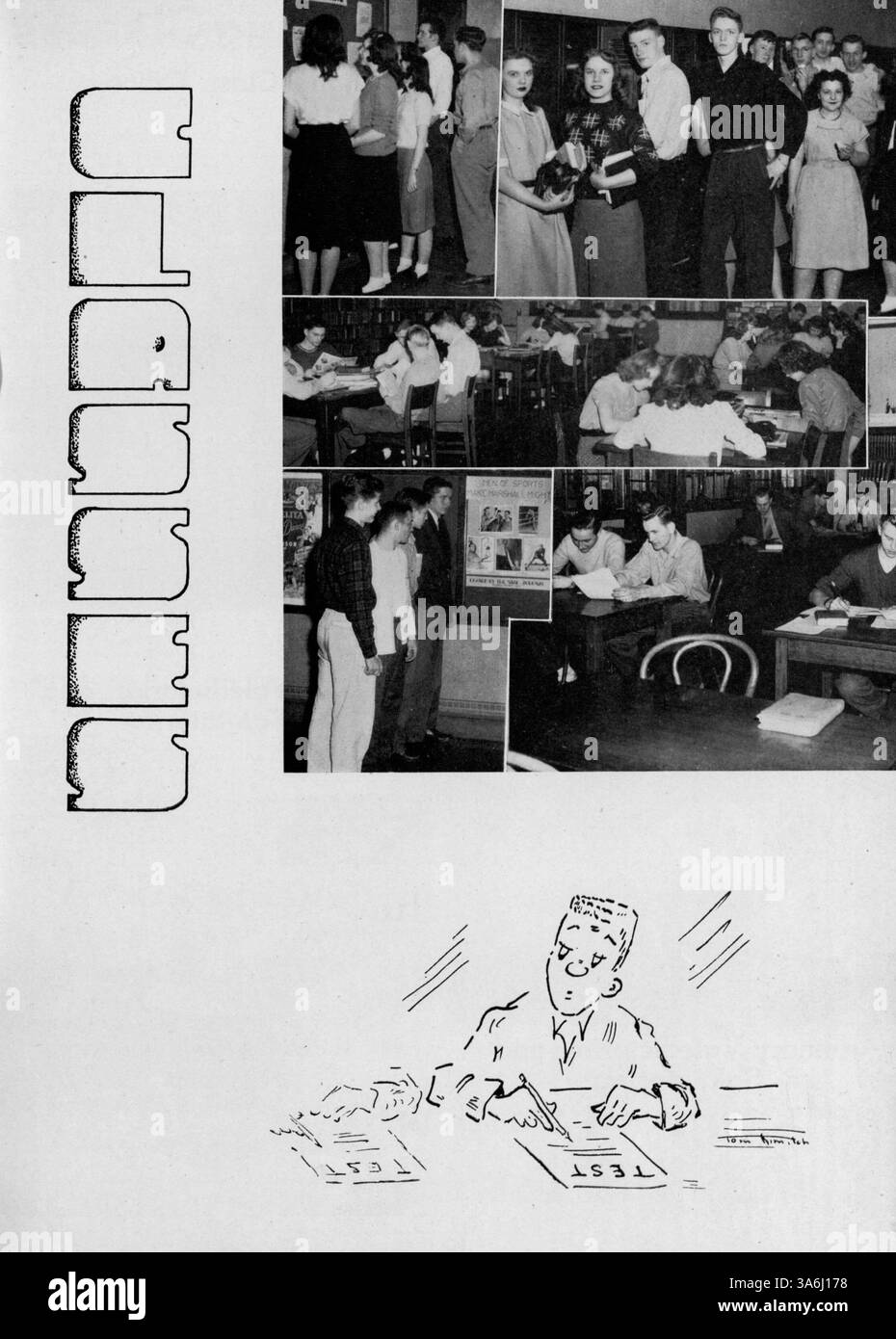 The 1947 Marshall High School yearbook, 'Cardinal', captures the ...