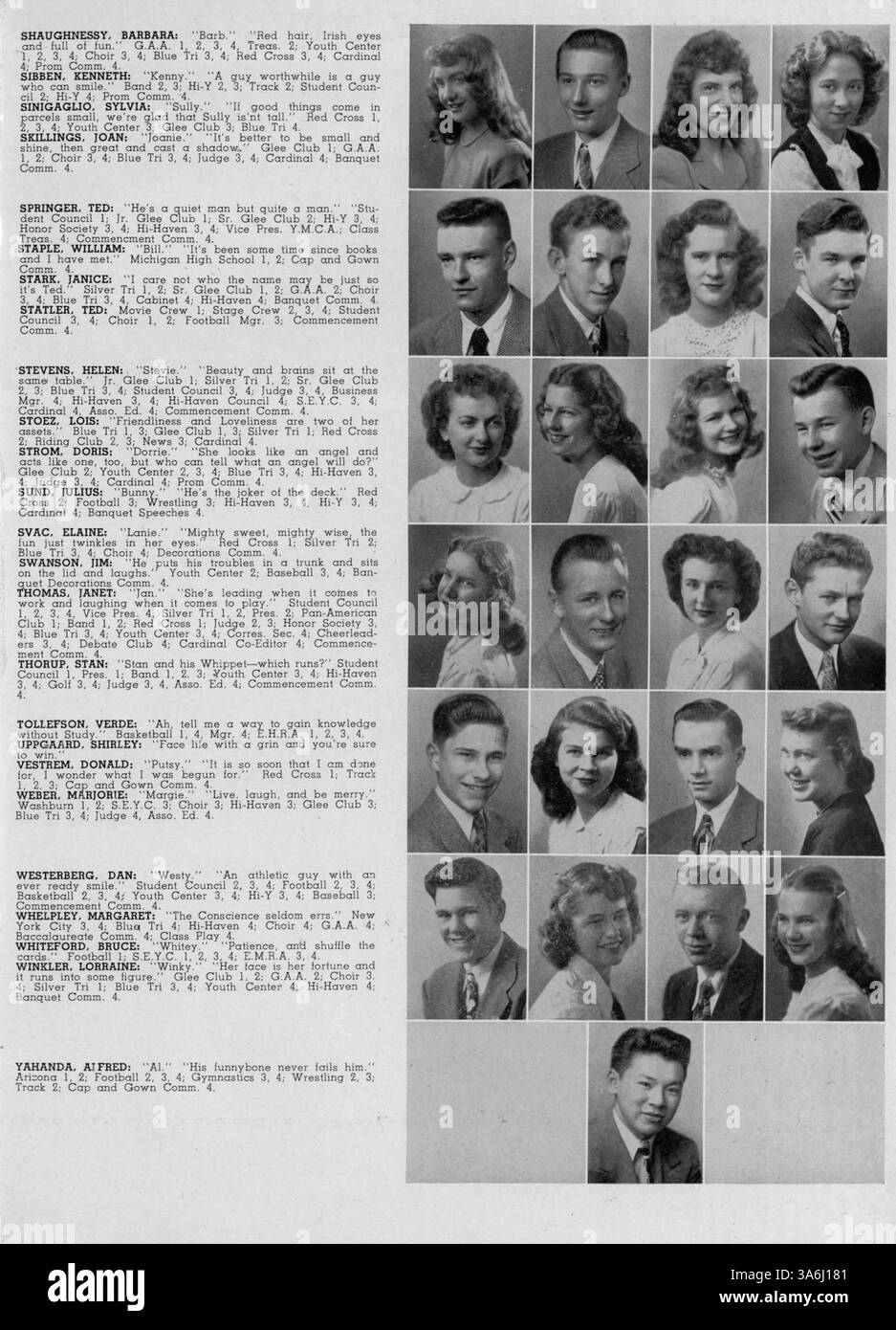 The 1947 Marshall High School yearbook, 'Cardinal', highlights the ...