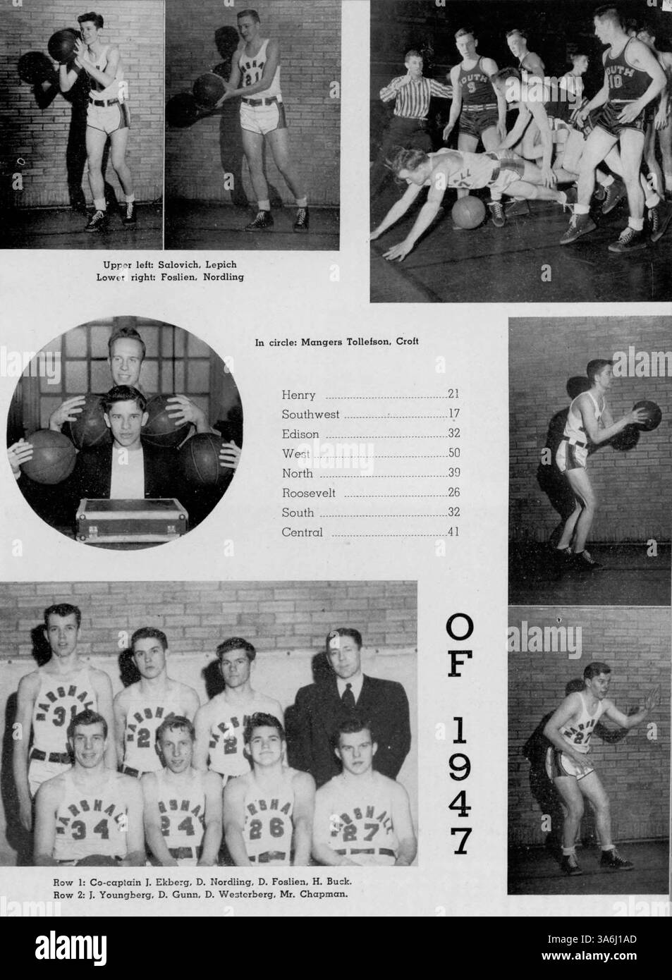 The 1947 'Cardinal' yearbook from Marshall High School features ...