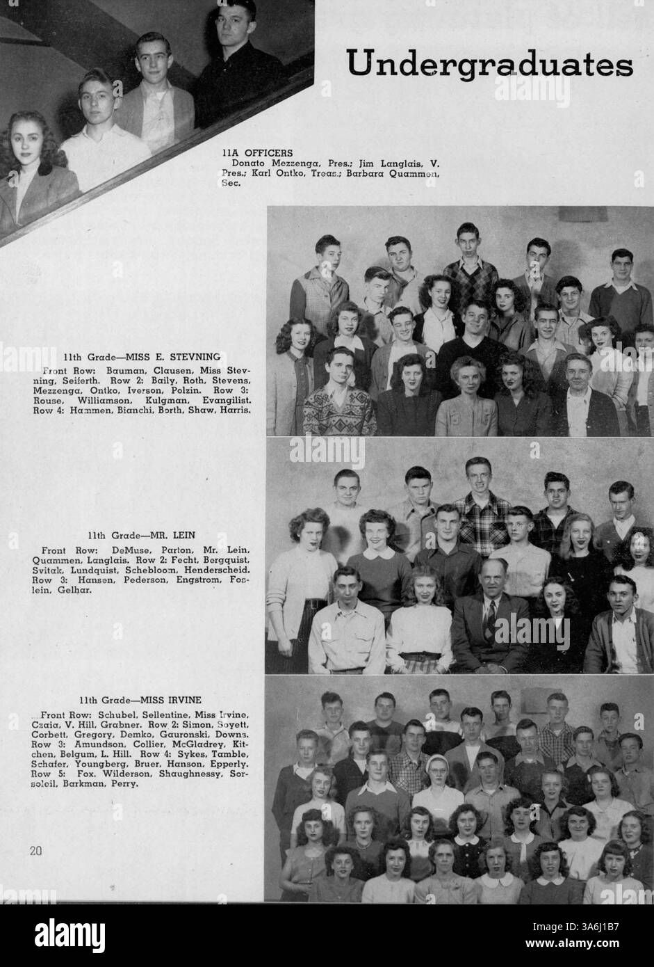 The 'Cardinal' yearbook from Marshall High School, published in 1947 ...