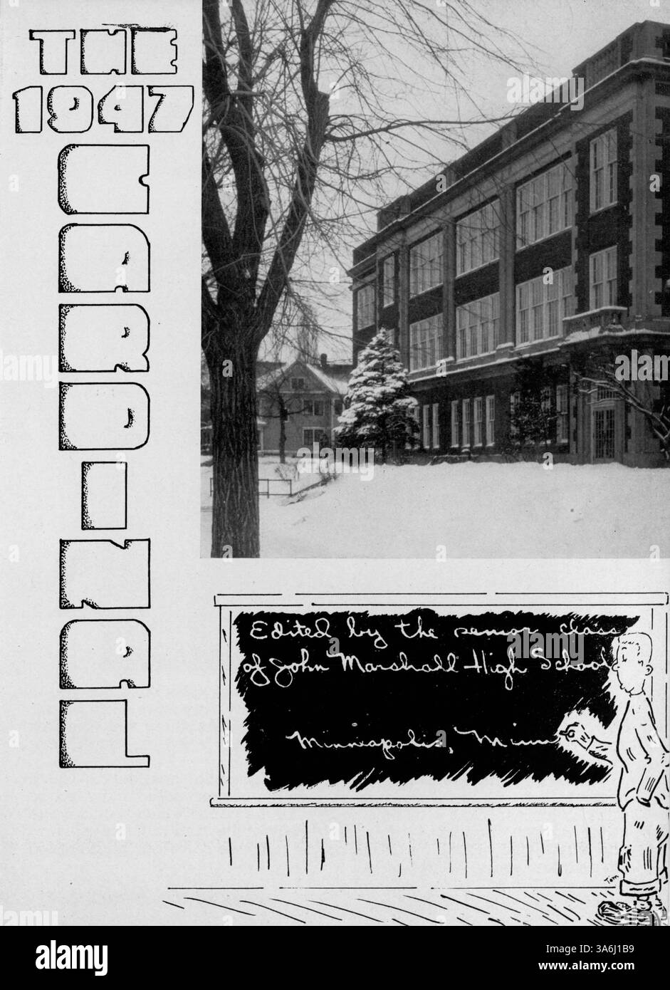 The 1947 Marshall High School yearbook, 'Cardinal', captures the ...