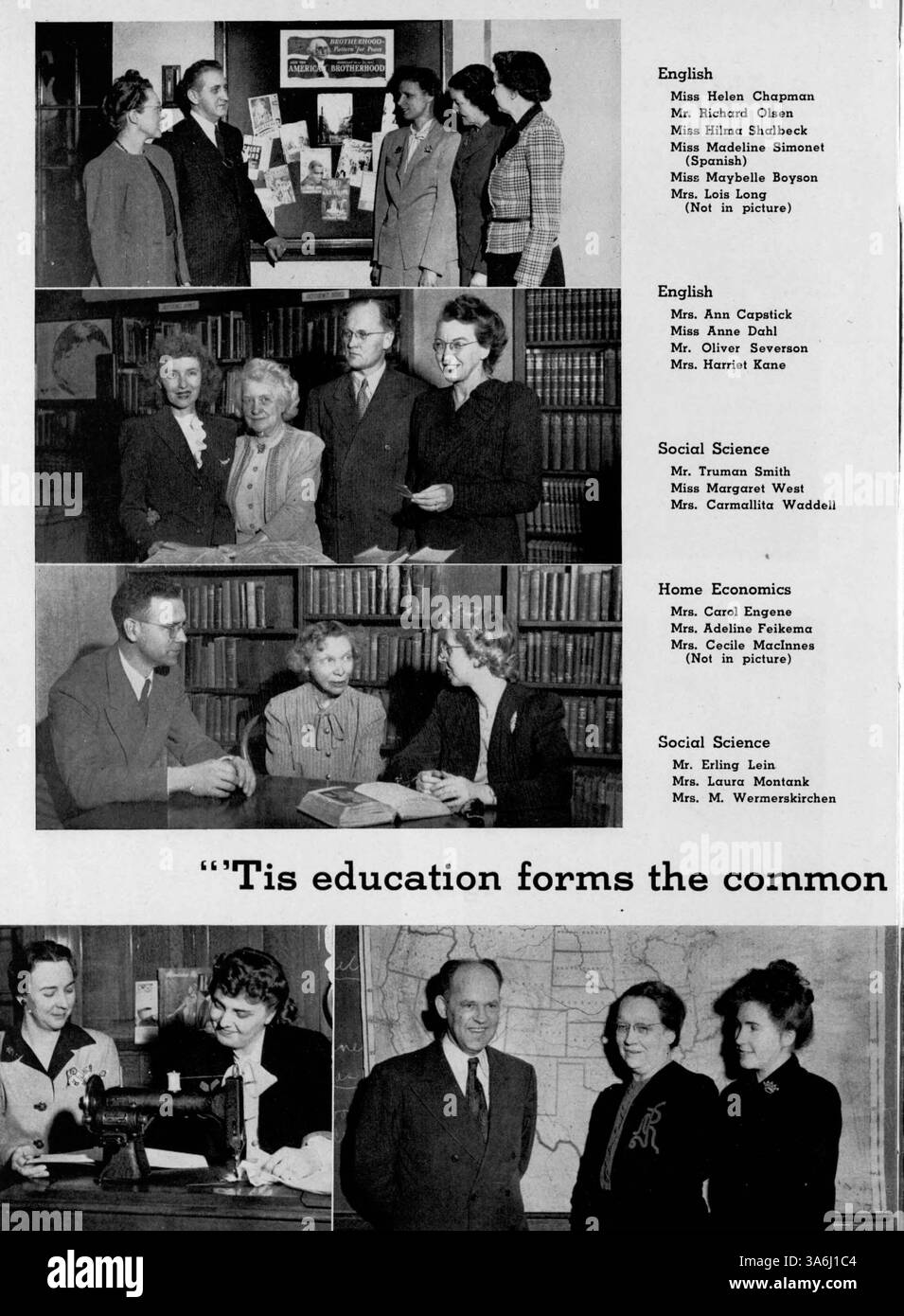 The 1947 Marshall High School yearbook, 'Cardinal', captures the ...