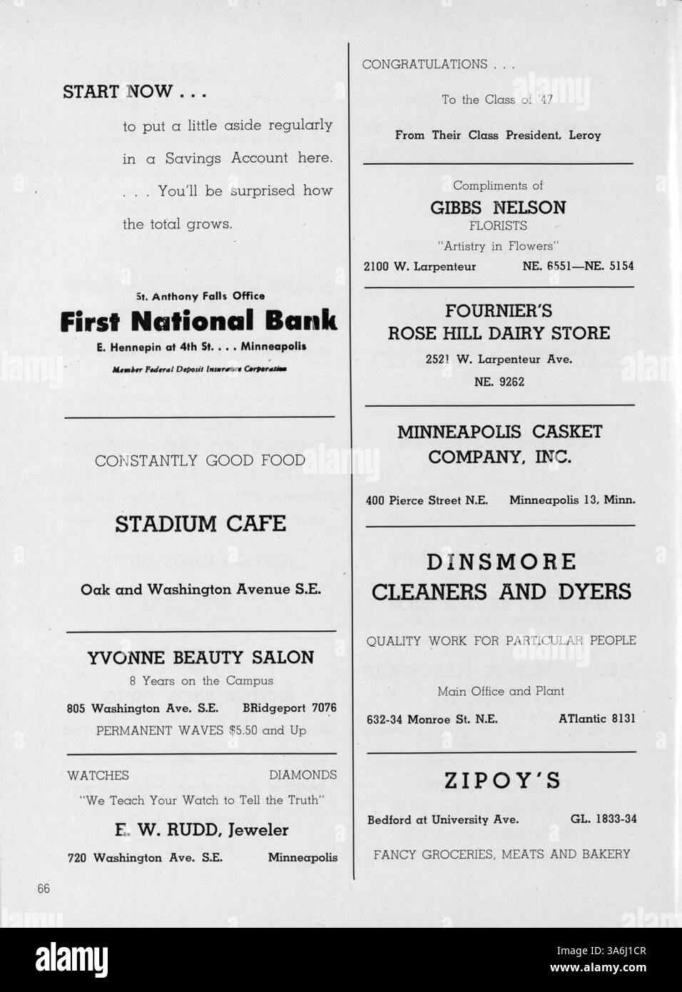 Yearbook captures key moments from the 1946 1947 school year hi-res stock photography and images ...