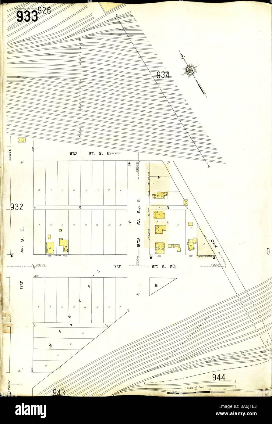 Feature large scale city maps detailing building outlines hi-res stock ...