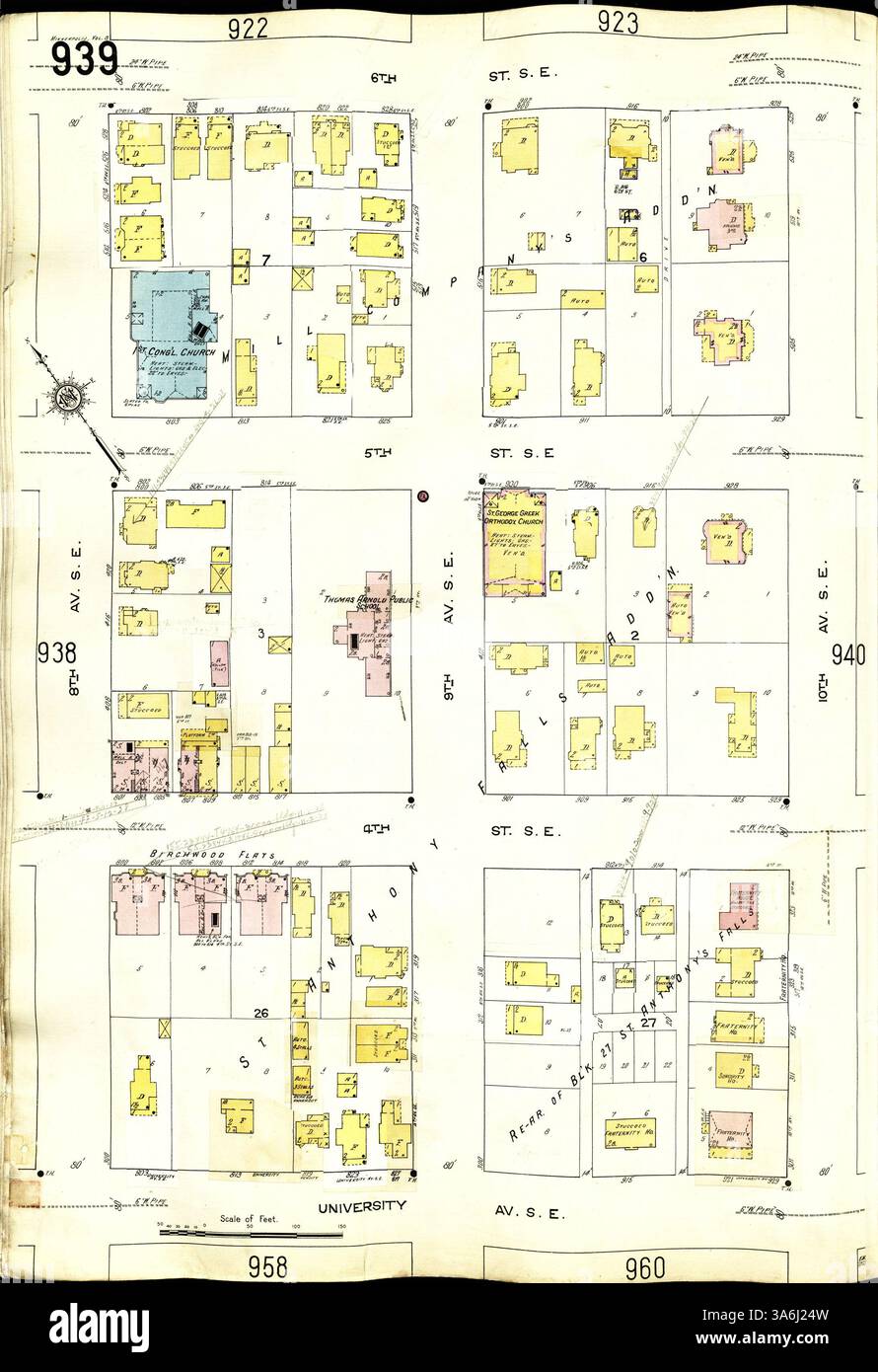 Sanborn Insurance Maps, Volume 8, provide detailed building outlines ...
