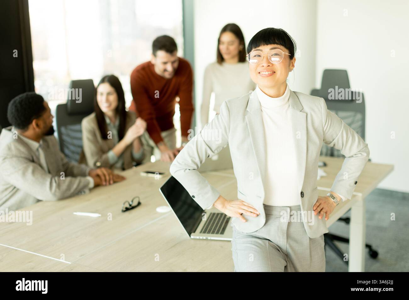 Diverse group business professionals stands hi-res stock photography ...