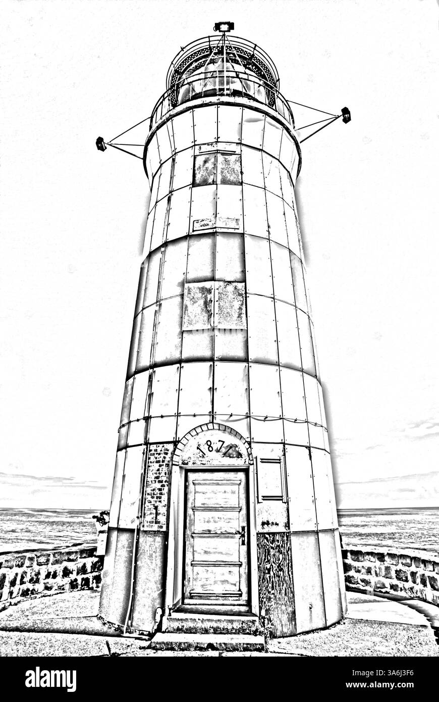 Lighthouse wild Black and White Stock Photos & Images - Alamy