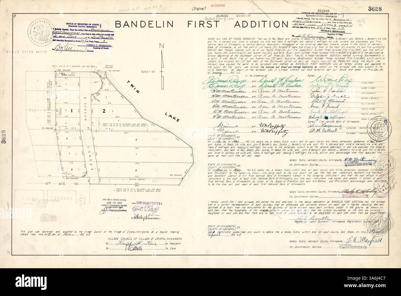 Bandelin First Addition is a residential area in Hennepin County ...
