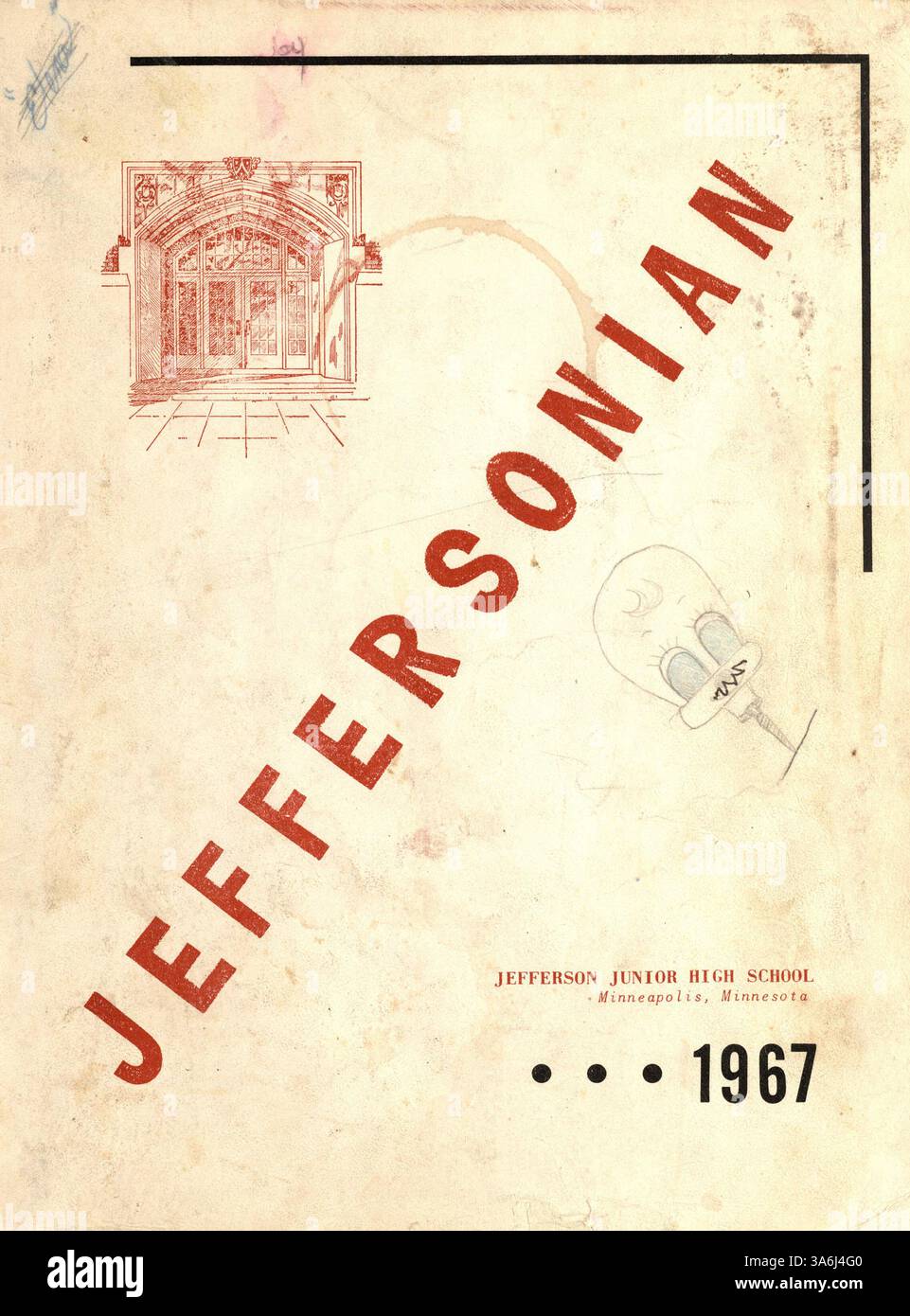 The 1967 Jefferson Jr. High Yearbook, 'Jeffersonian,' documents the ...