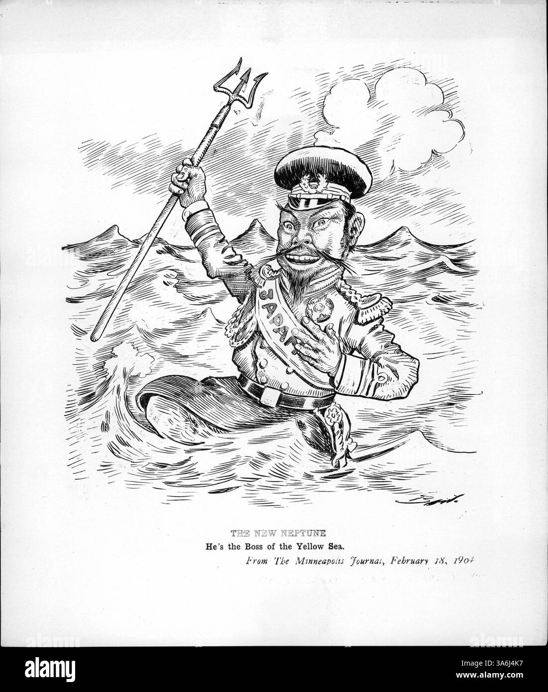 The New Neptune image symbolizes Japan’s victory in a naval battle near ...