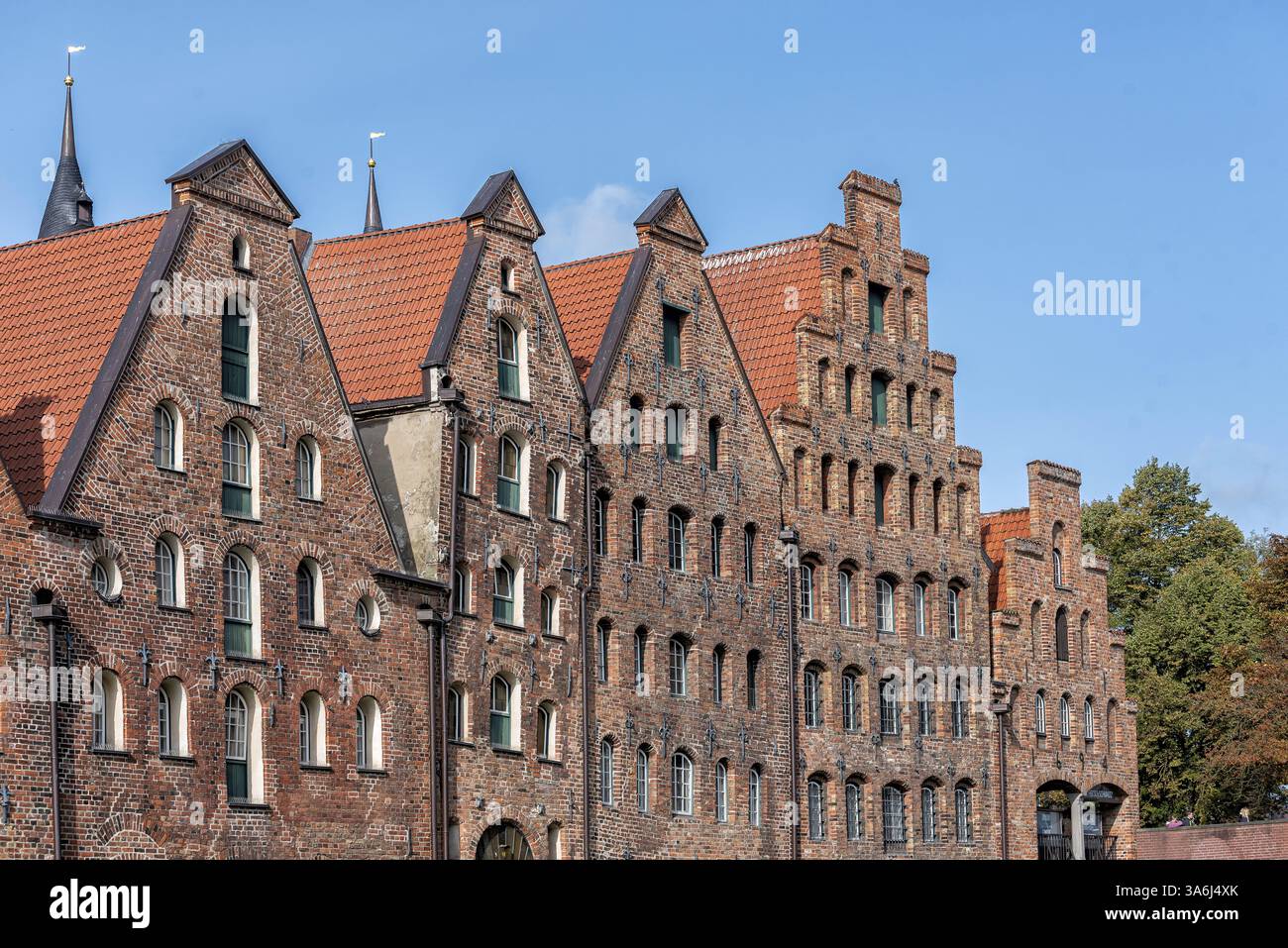 Salt store in the old town of the hanseatic city of Luebeck in Germany ...