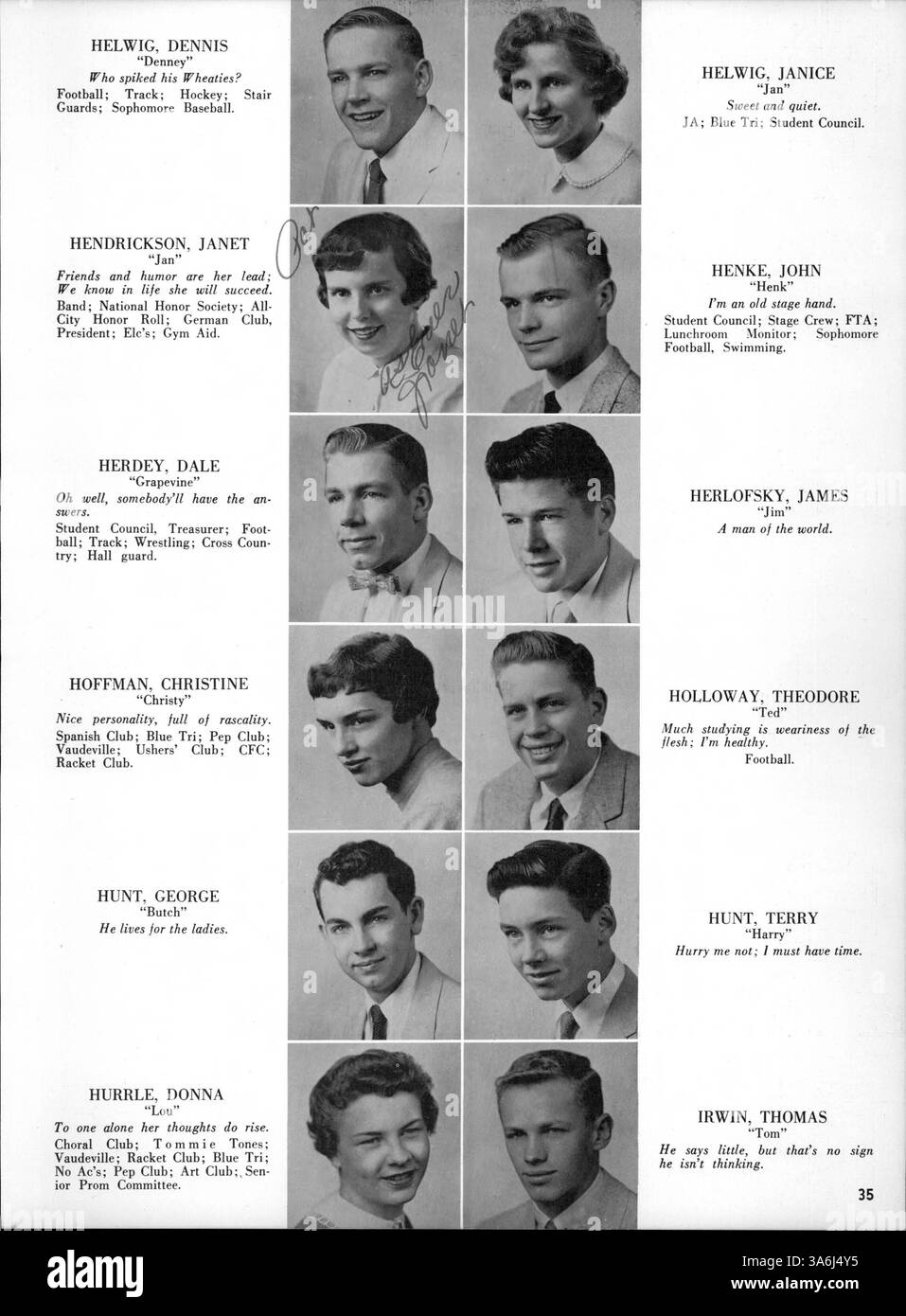 Yearbook from edison high school covers the major events hi-res stock photography and images - Alamy