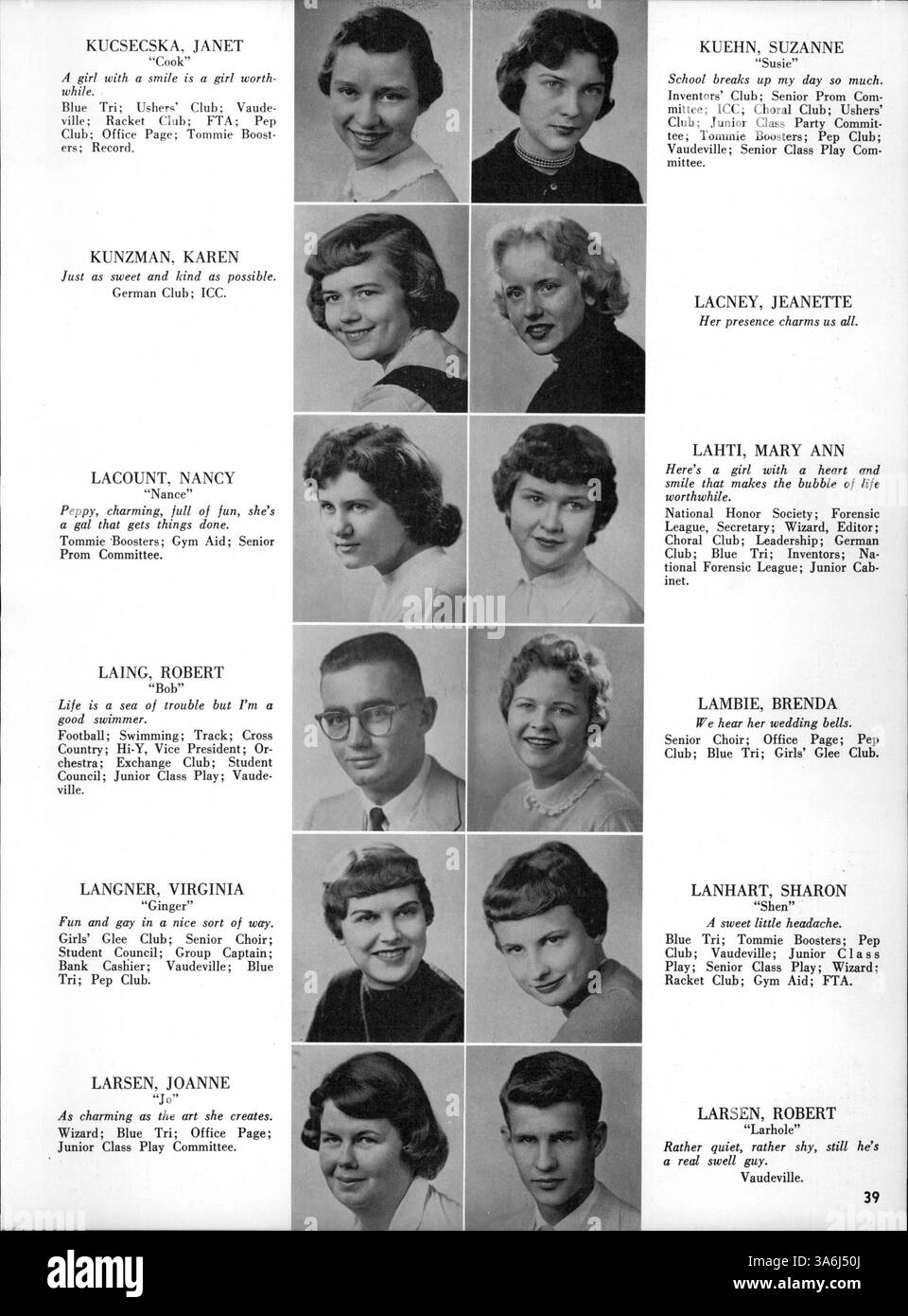 The 1957 'Wizard' yearbook from Edison High School features highlights ...