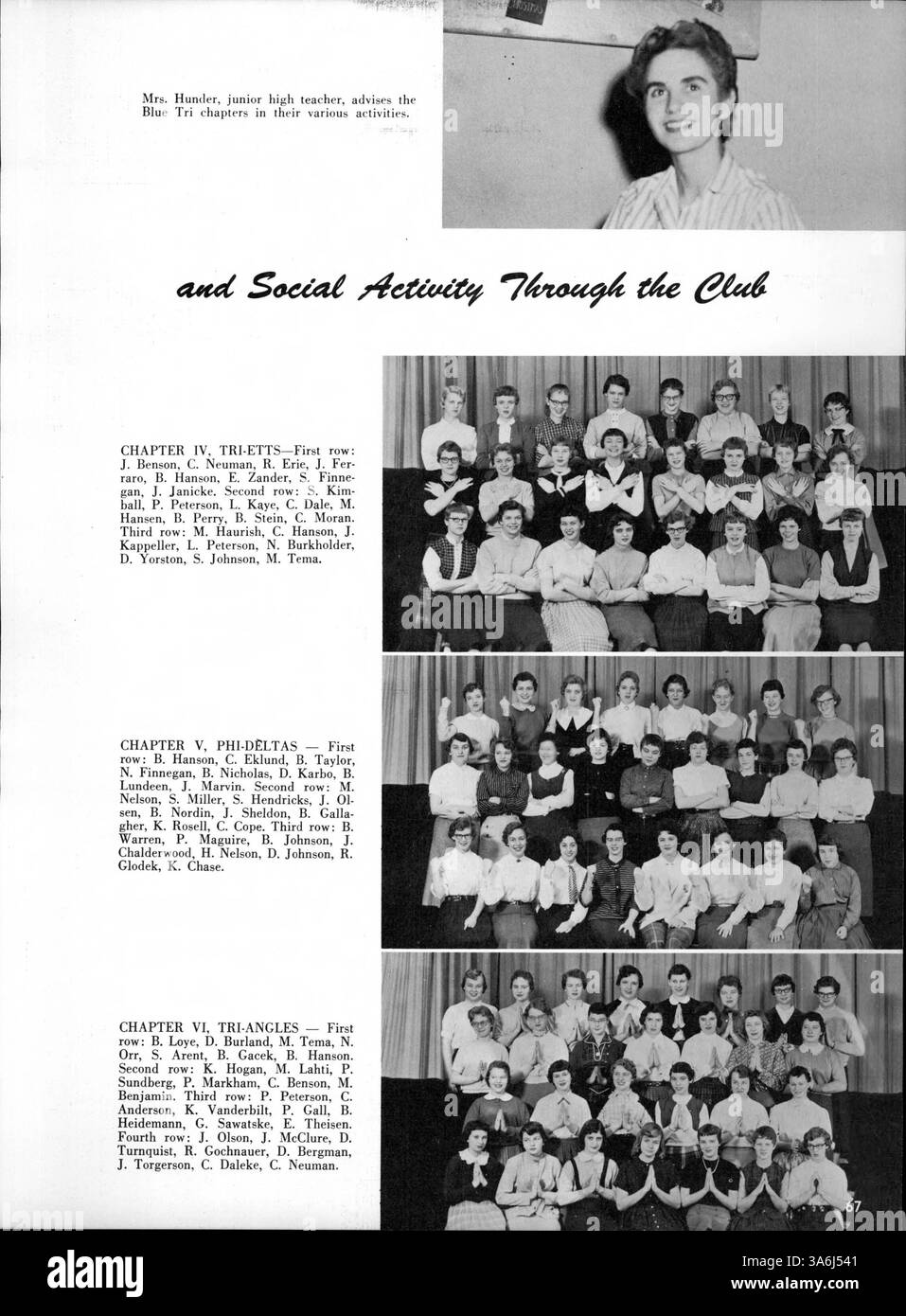 Yearbook from edison high school features student and faculty profiles hi-res stock photography ...