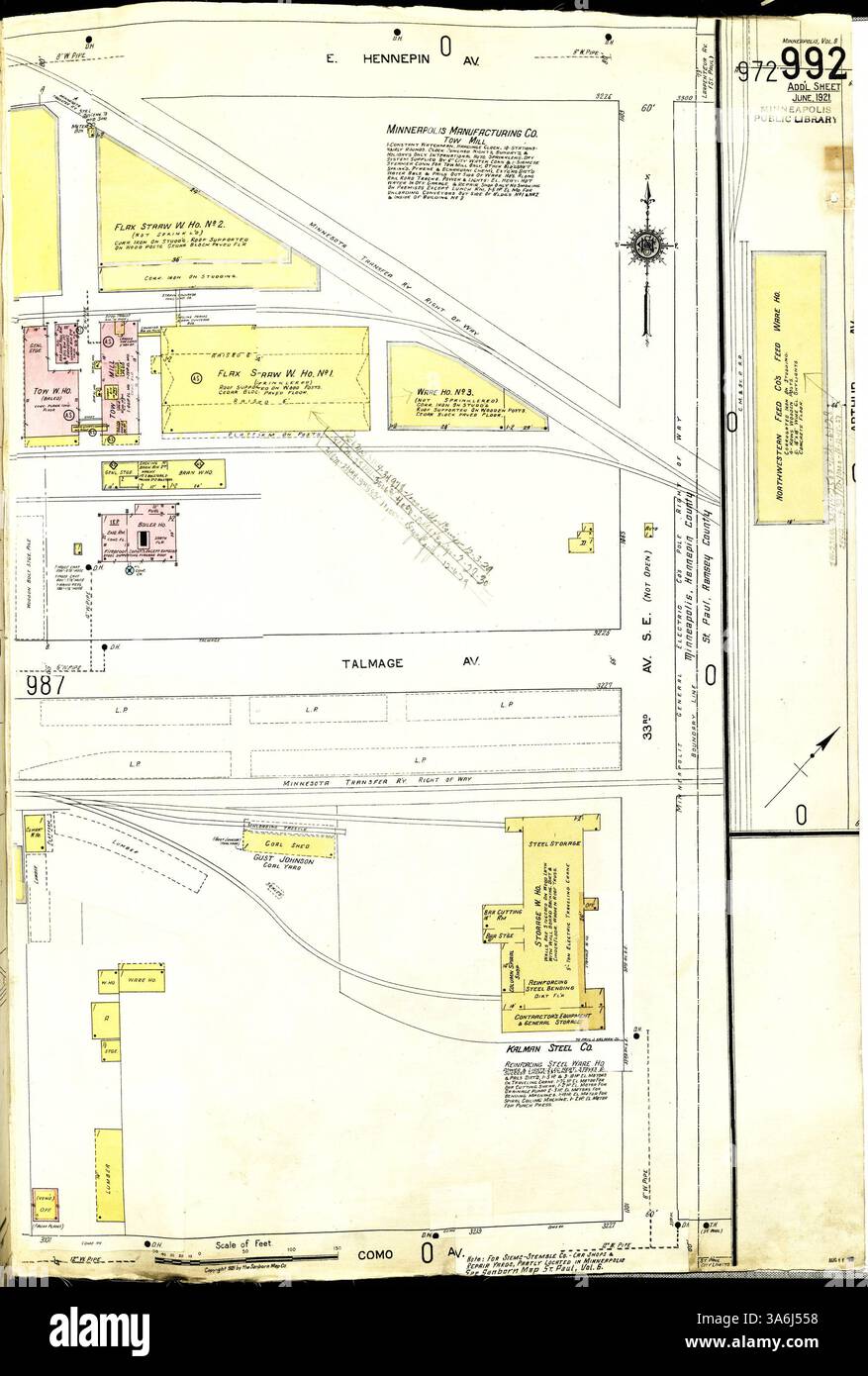Sanborn Insurance Maps of Minneapolis document city growth from 1912 to ...