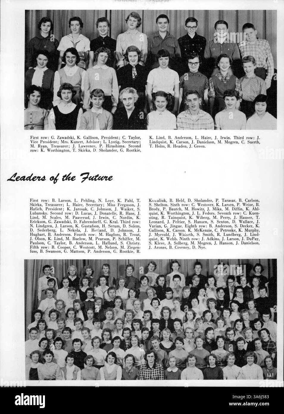 This annual from 1957 reflects the student body hi-res stock ...