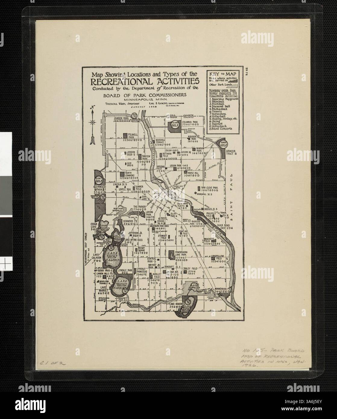 This map shows the locations of various recreational activities hi-res ...