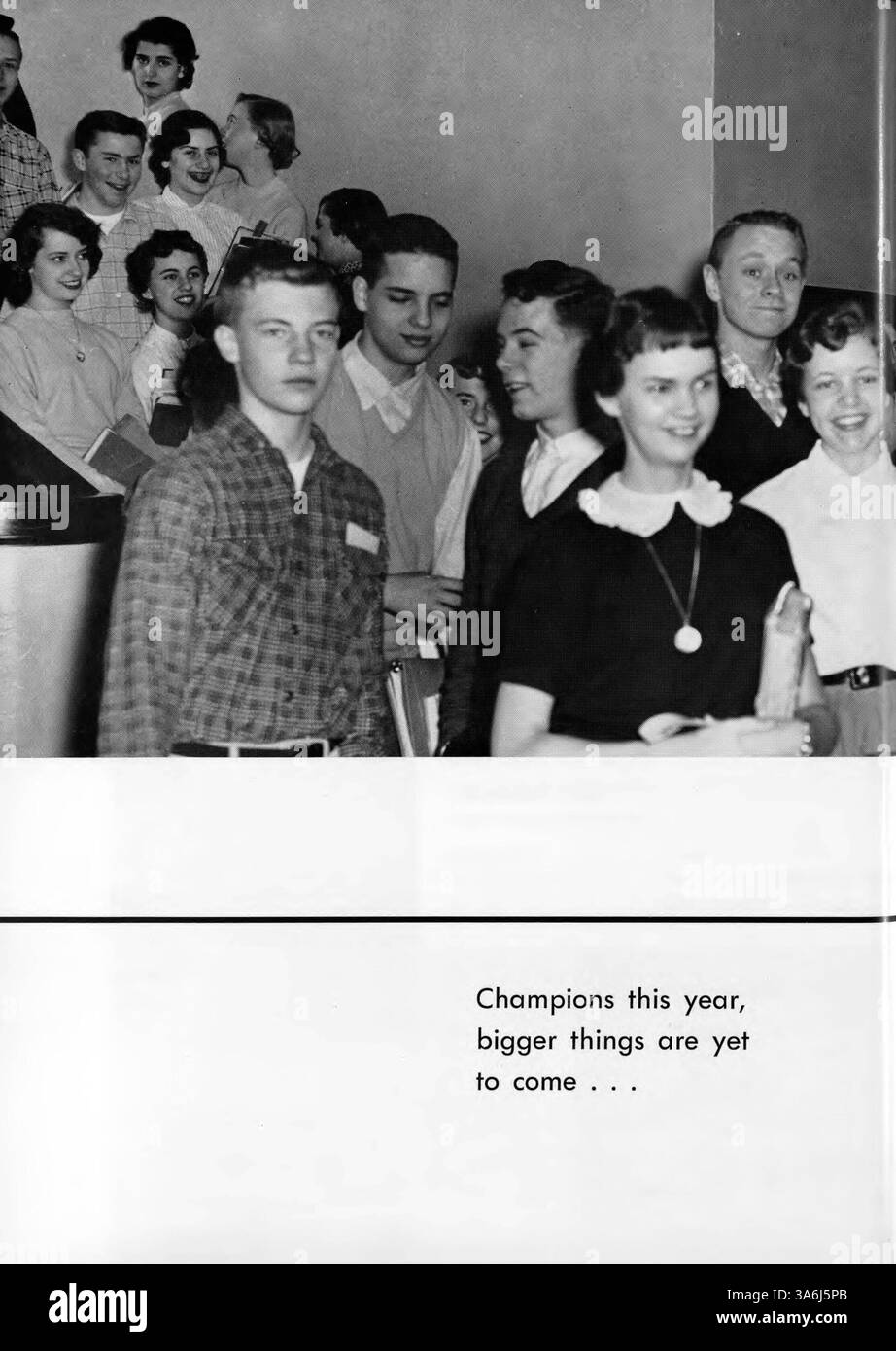 Documenting key moments from the 1955 1956 academic year hi-res stock ...