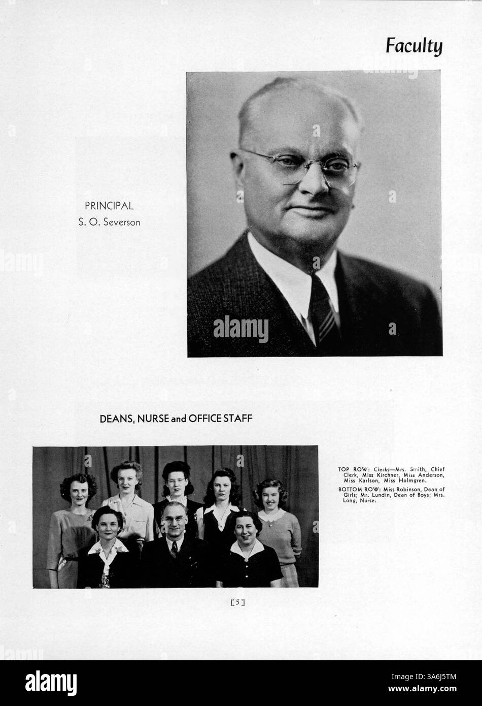 The 1944 South High Yearbook, 'Tiger,' records the students, faculty ...