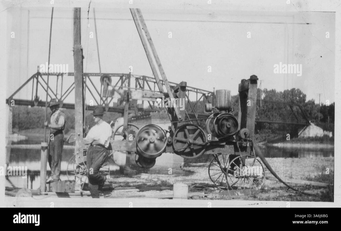 A drill is pictured at the Fort Snelling-Mendota bridge site ...