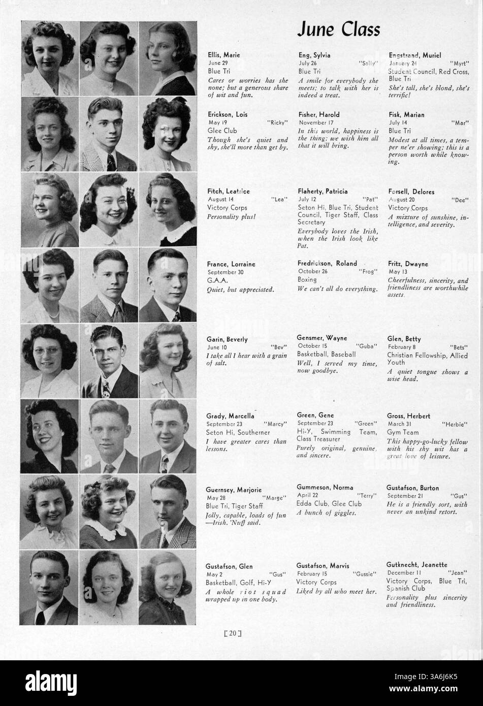 Yearbook of 1944 from south high captures student activities hi-res ...