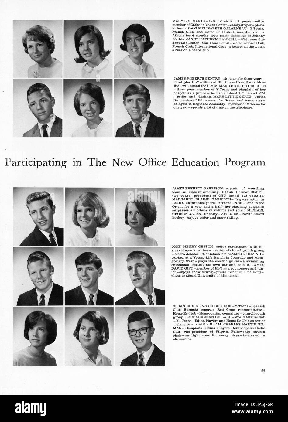 The Whigrean yearbook from Edina-Morningside High School (1965) captures the essence of student ...