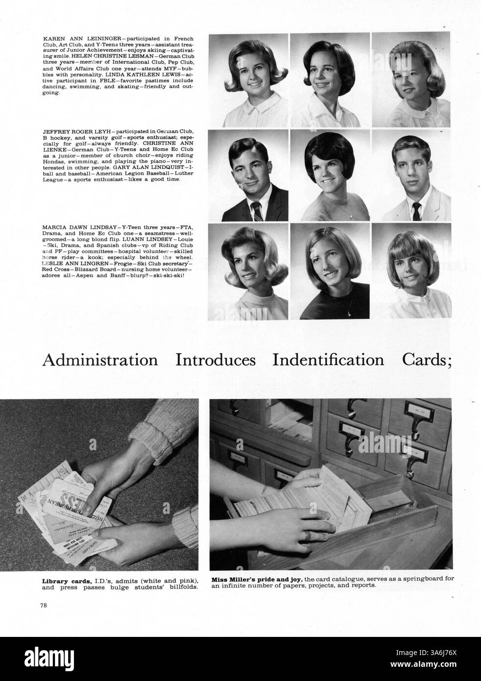 The edina morningside high school yearbook from 1965 provides a Cut Out Stock Images & Pictures ...