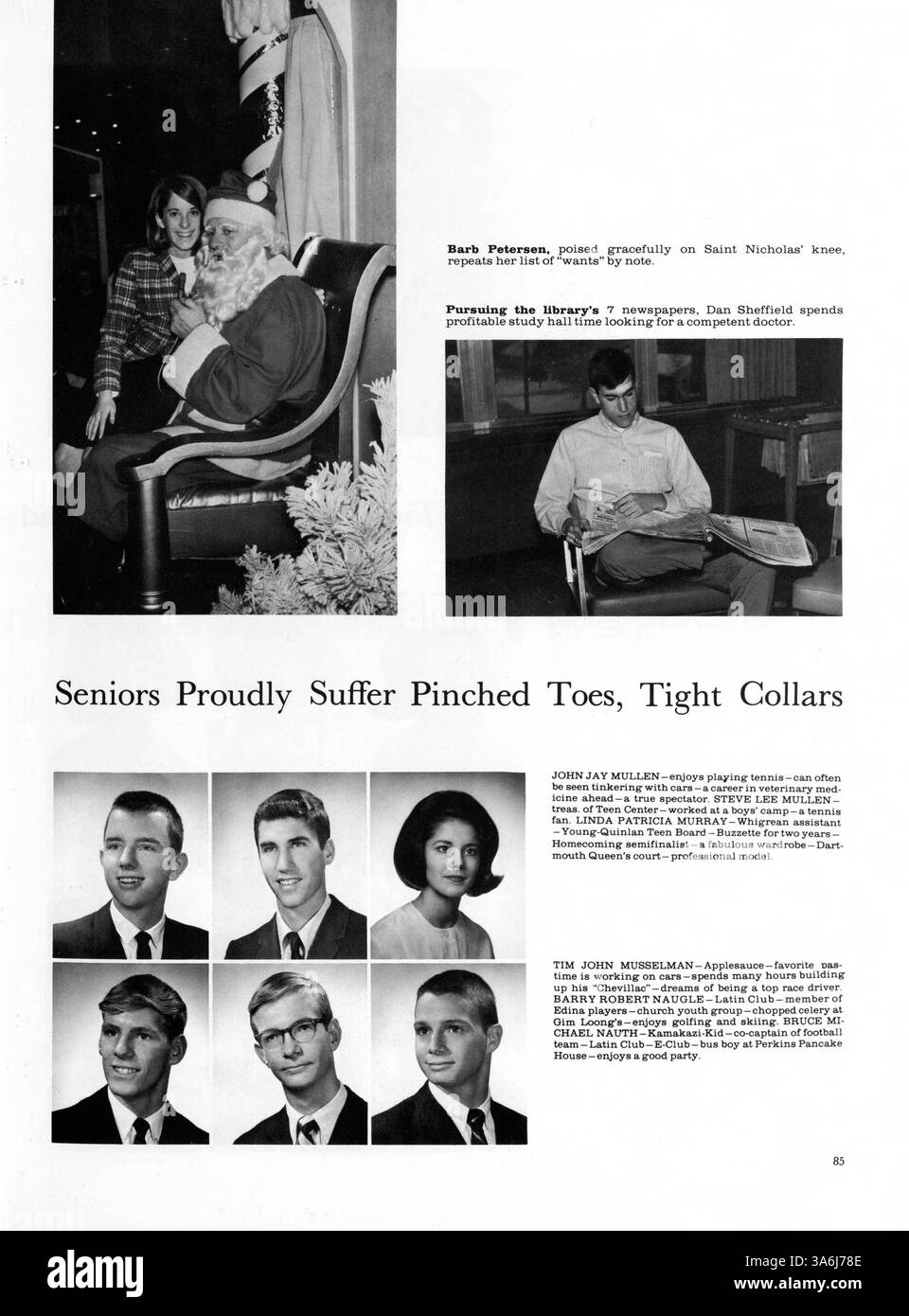 The 1965 whigrean yearbook provides a snapshot of edina mornings hi-res stock photography and ...