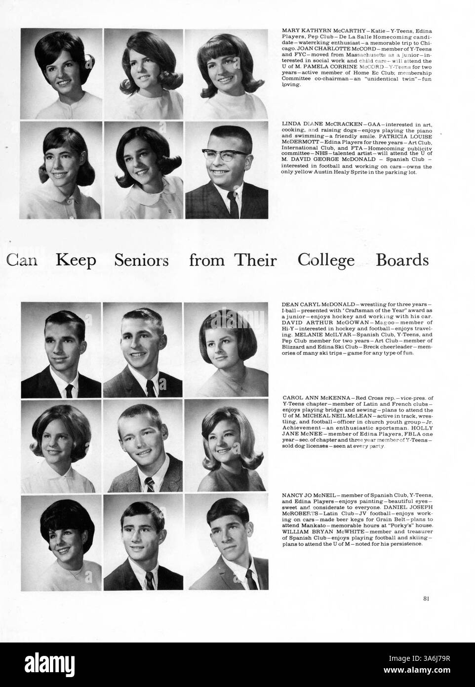 The Whigrean 1965 yearbook from Edina-Morningside High provides a snapshot of the students ...