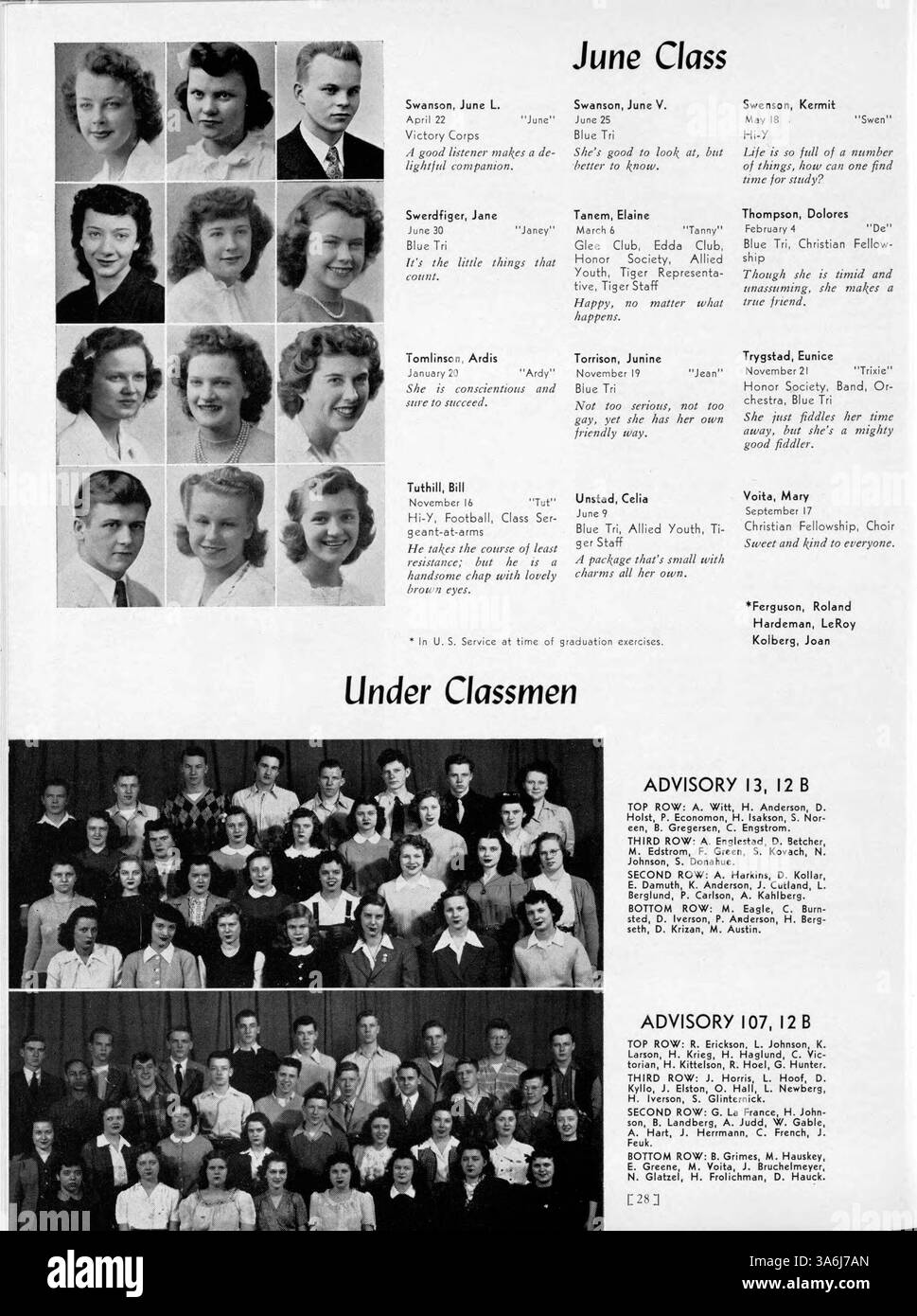 The South High 'Tiger' Yearbook of 1944 features student life ...