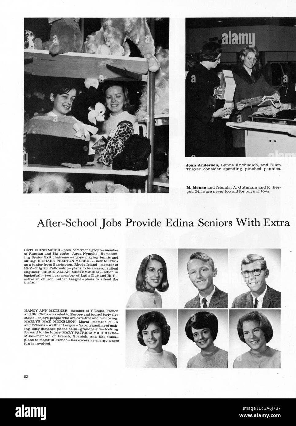 The 1965 Whigrean yearbook documents the achievements of Edina-Morningside High students ...