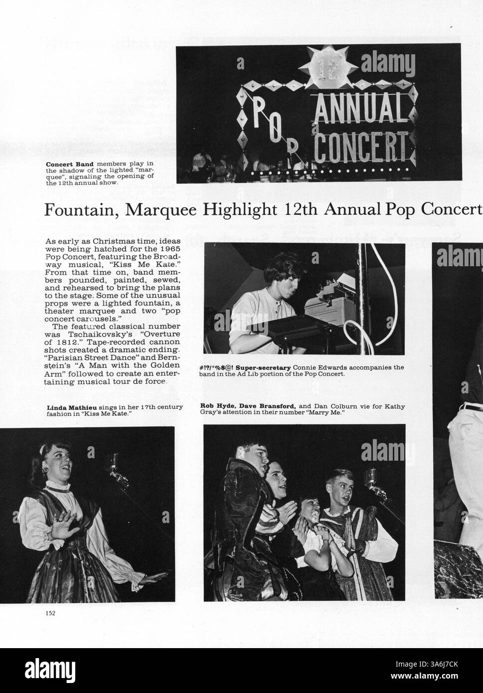 Yearbook from edina morningside high school 1965 features school highlights hi-res stock ...