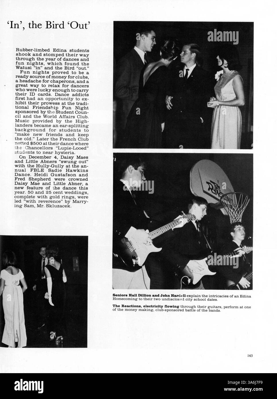 Yearbook from edina morningside high school in 1965 captures student life hi-res stock ...