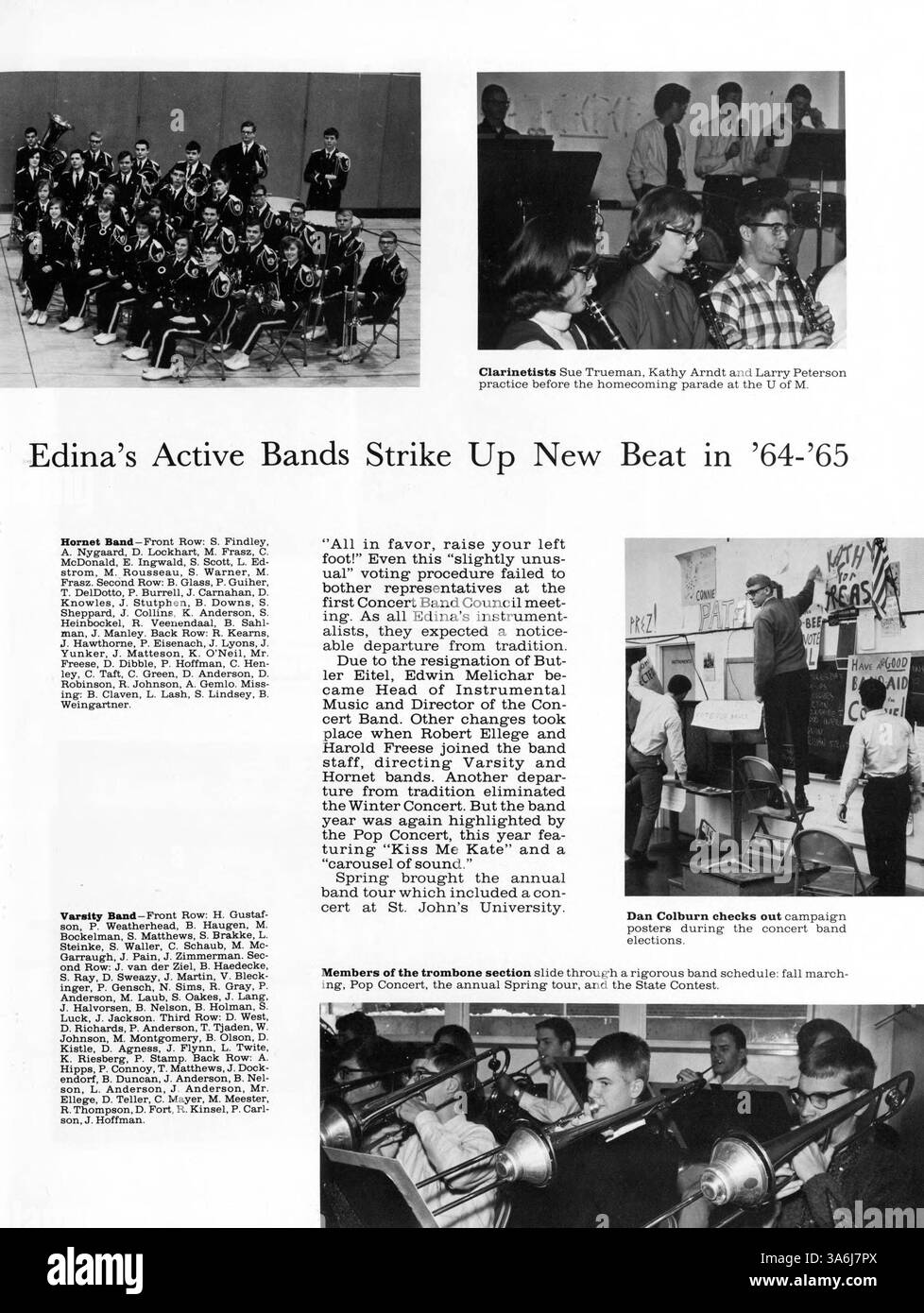 The 'Whigrean' yearbook from Edina-Morningside High School (1965) features an overview of school ...