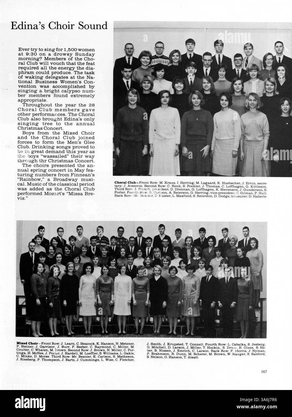 Yearbook from edina morningside high school documents the schools student body hi-res stock ...