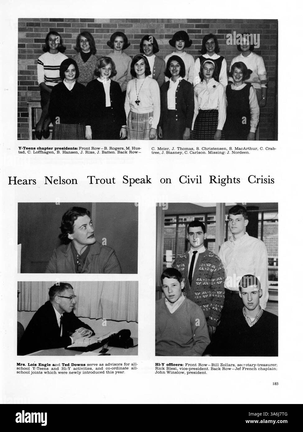 The 1965 edition of the 'Whigrean' yearbook from Edina-Morningside High School reflects the ...