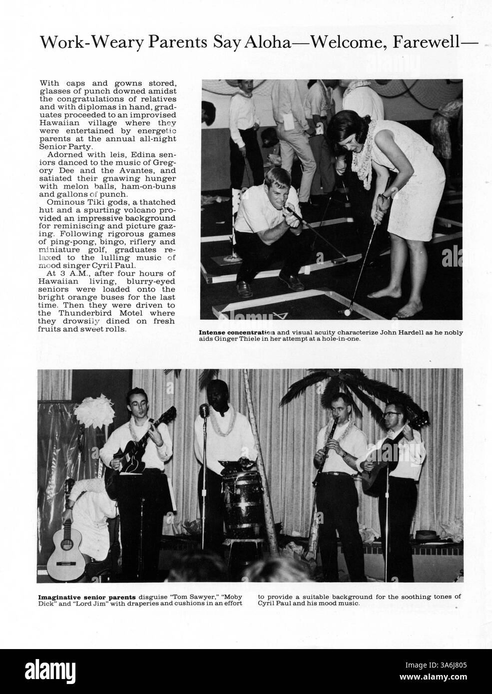 Yearbook from edina morningside high school 1965 features students hi-res stock photography and ...